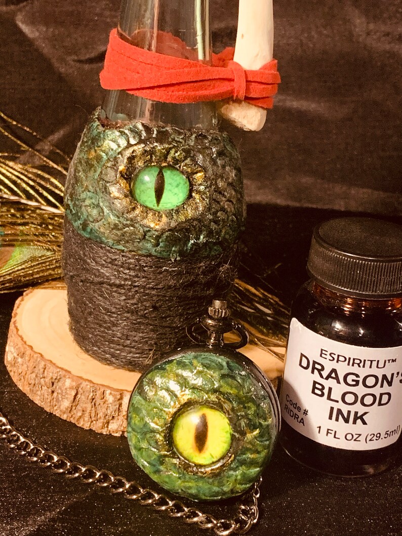 Dragon Spell Jar, Scrying Mirror, Dragon's Blood Ink, Peacock Feather ...
