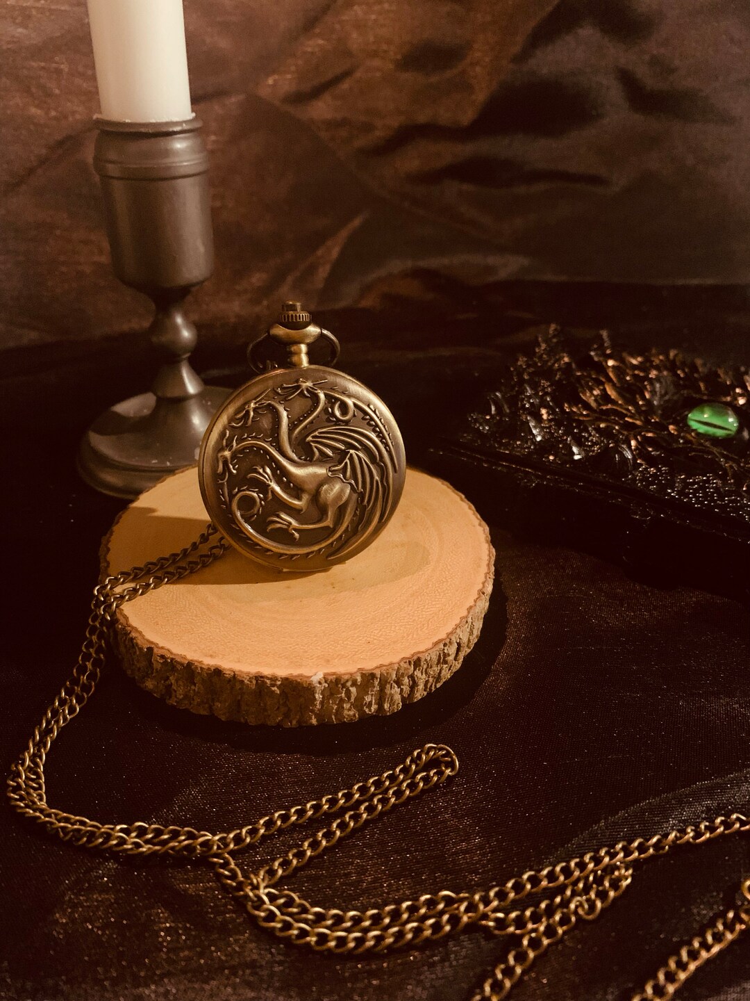 Three Headed Dragon Pocket Scrying Mirror - Etsy