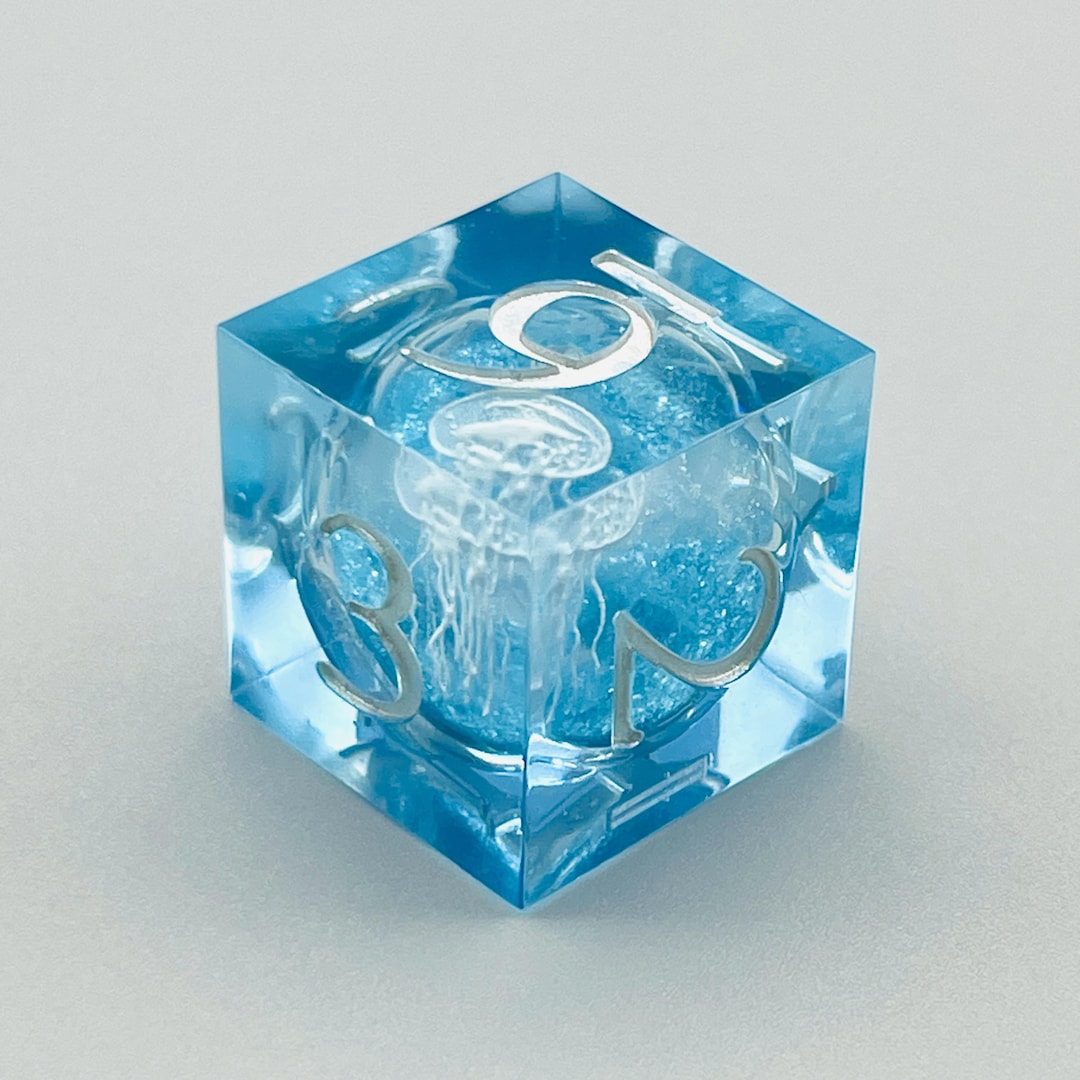 Jellyfish Liquid Core DND Dice Set: Handmade Resin RPG Dice - Etsy