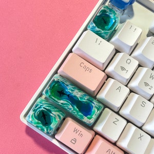Mountains and Sea Resin Keycaps, Wales Translucent Keycaps,keycaps of ...