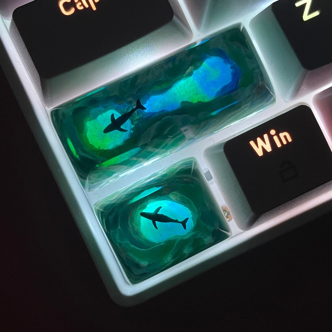 Mountains and Sea Resin Keycaps, Wales Translucent Keycaps,keycaps of ...