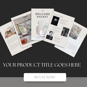 Interior Design Welcome Guide, Client Package E Book, Real Estate Canva ...