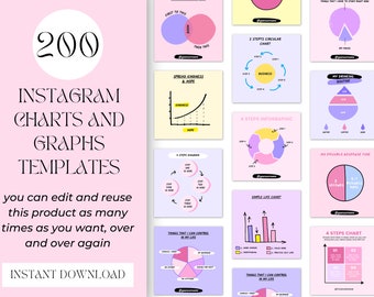 Charts and Graphs Social Kit, Instagram Story Templates. Canva Template ...