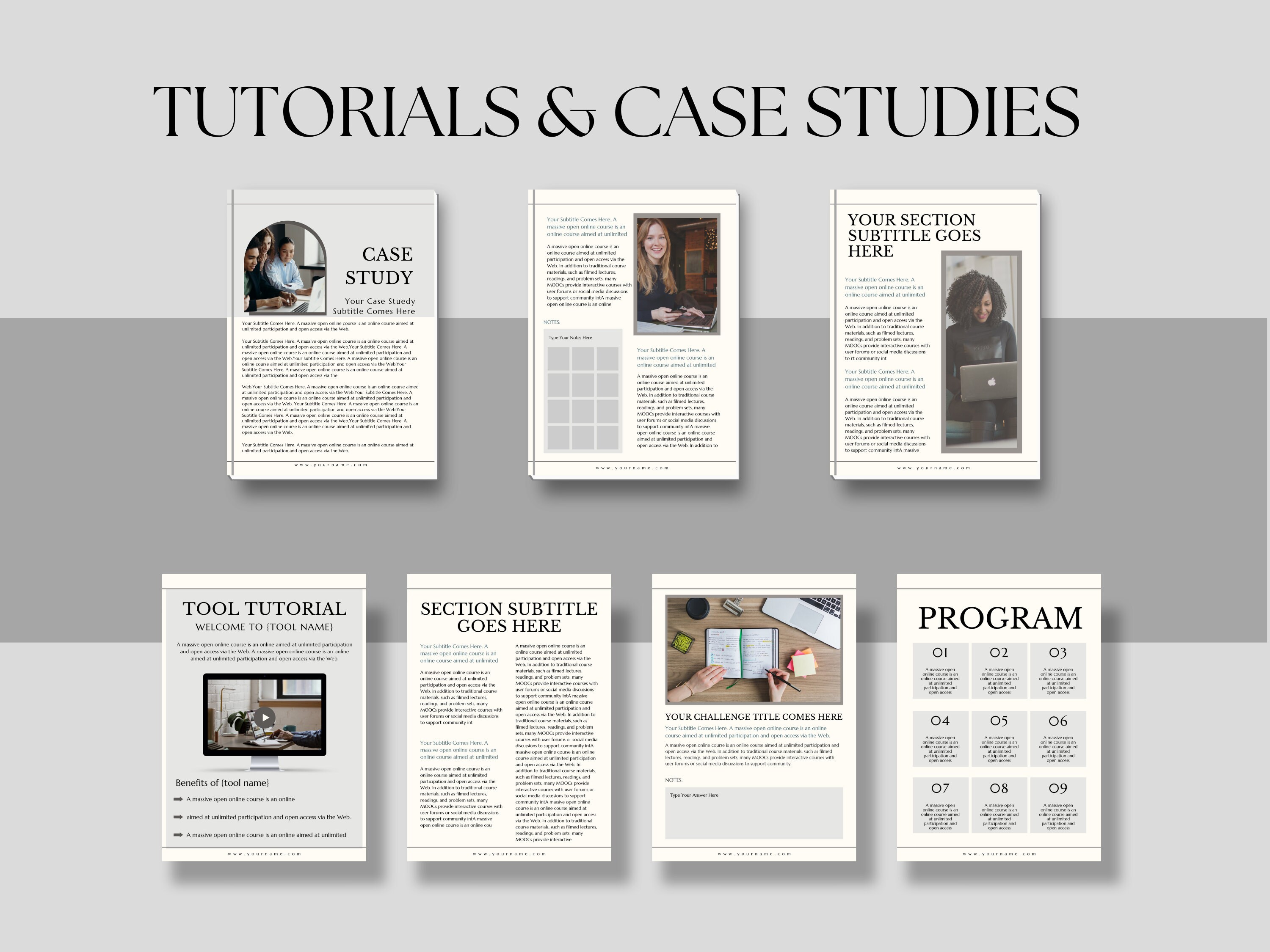 Minimalist Workbook Canva Template, Workbook Template, DIY Canva ...