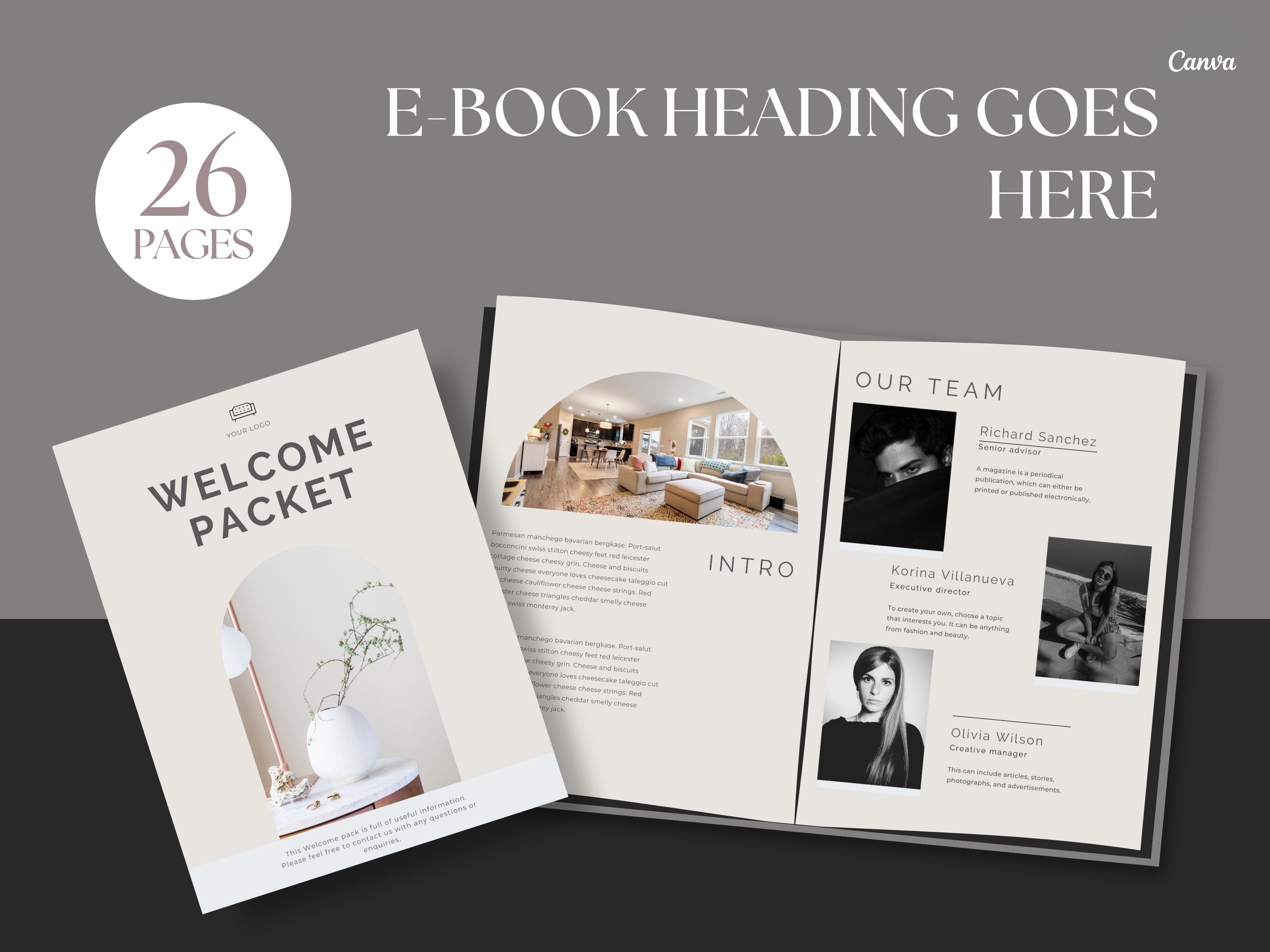 Interior Design Welcome Guide, Client Package E Book, Real Estate Canva ...