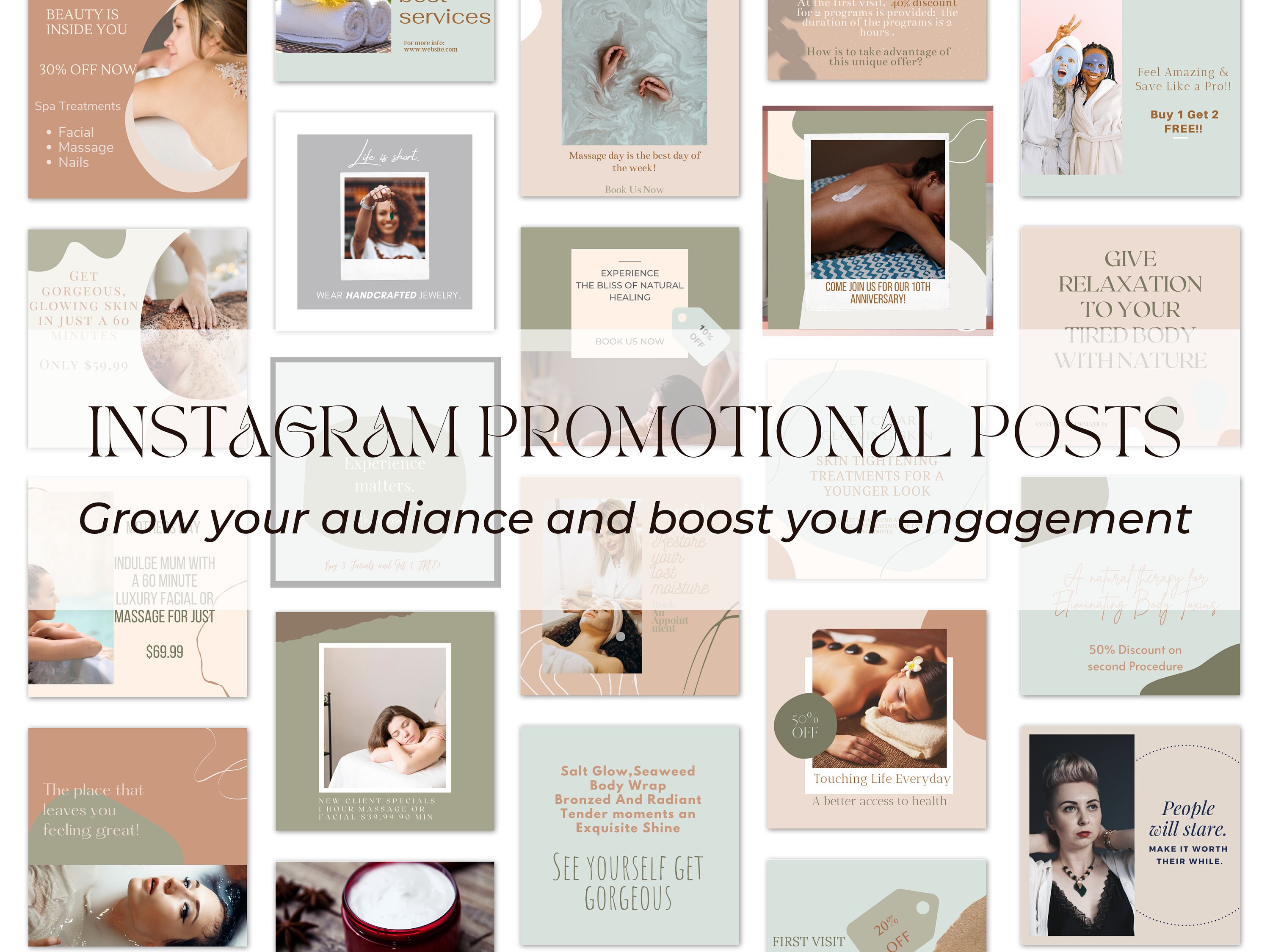 100 Instagram Post Templates| Canva Templates| IG Engaging Template ...