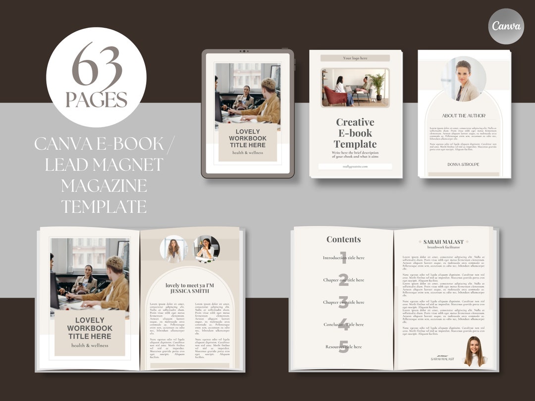 Course Creator Ebook Workbook Template Canva Editable. Ideal for ...