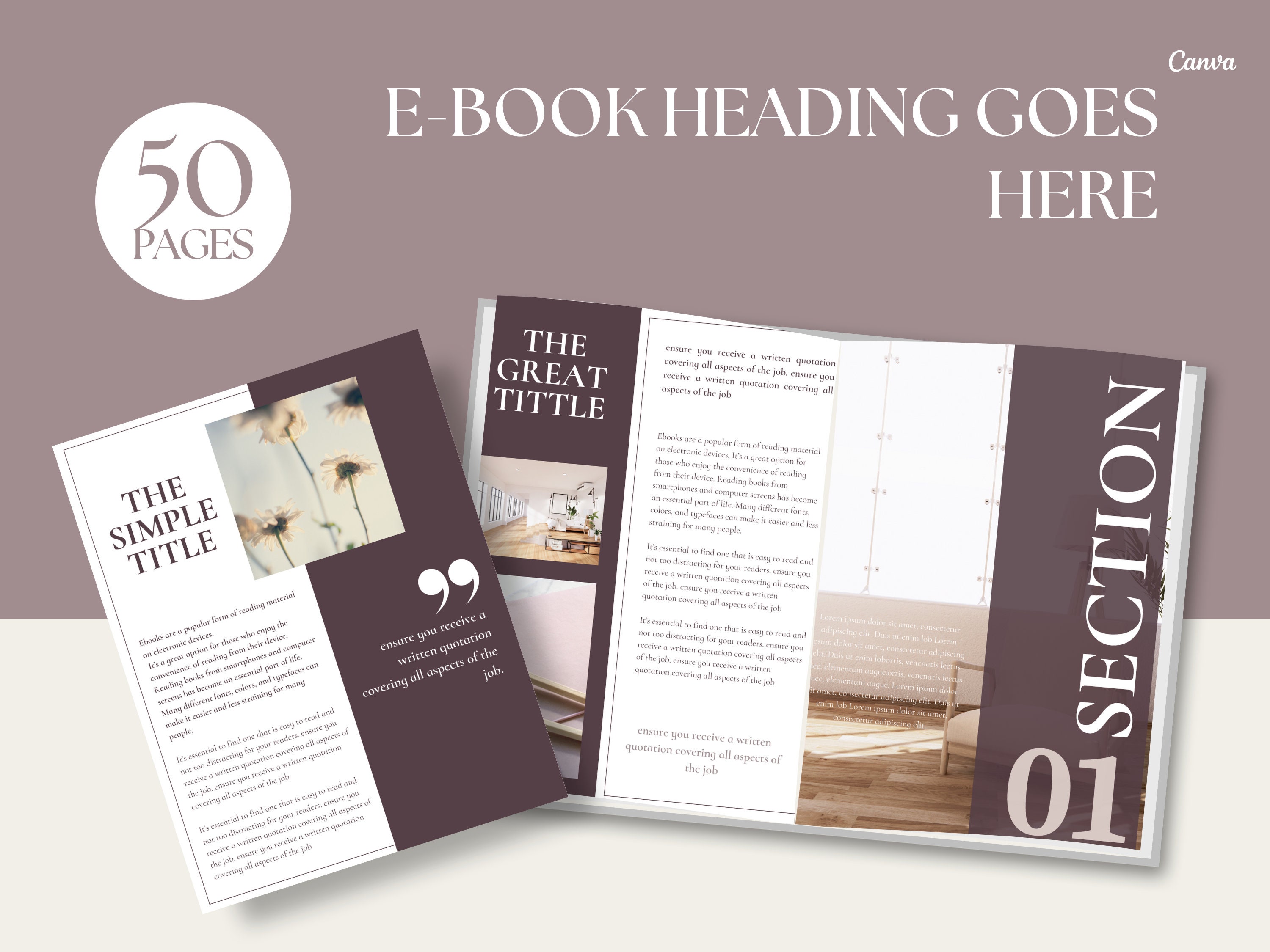 Multi Purpose E-book Canva Template, Workbook Template, Lead Magnet ...