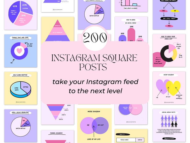 Charts and Graphs Social Kit, Instagram Story Templates. Canva Template ...