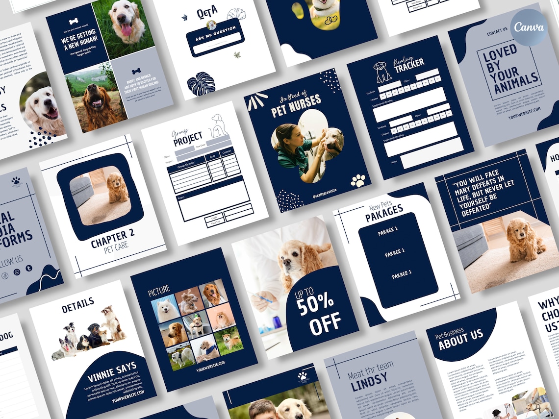Canva E Book Template for Dog Trainers, Pet Lovers / Pet Magazine ...