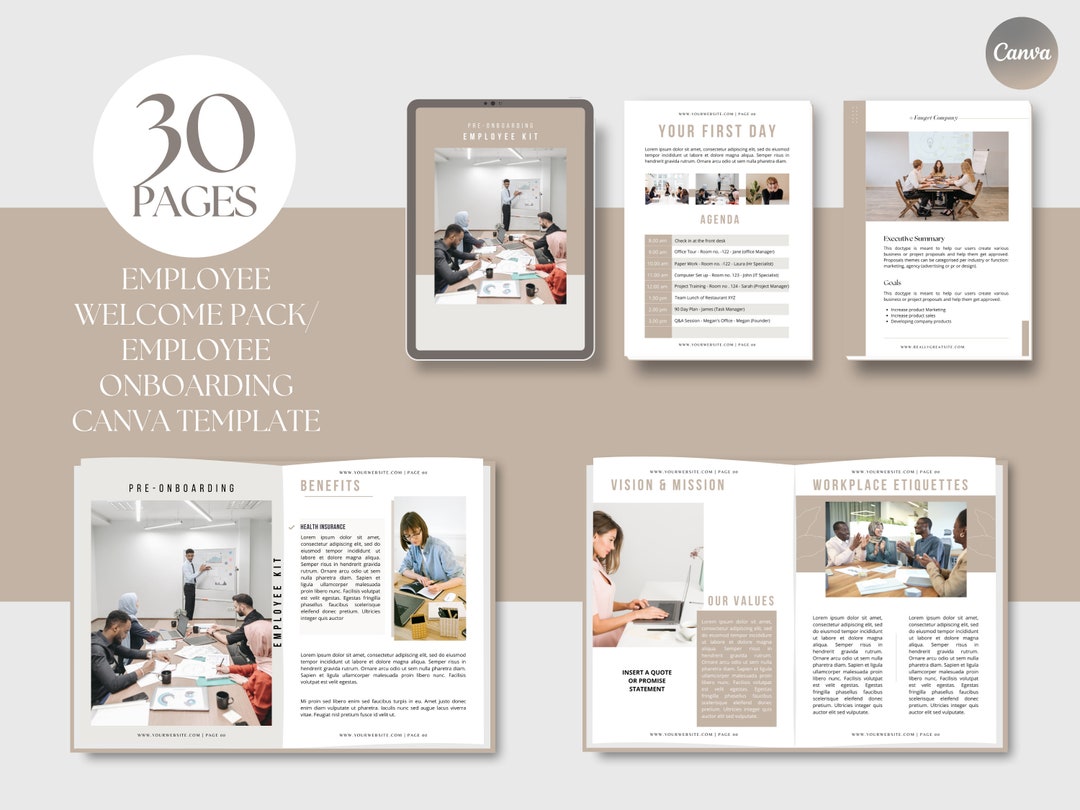 Employee Welcome Pack or Employee Onboarding E-book, Workbook Template ...