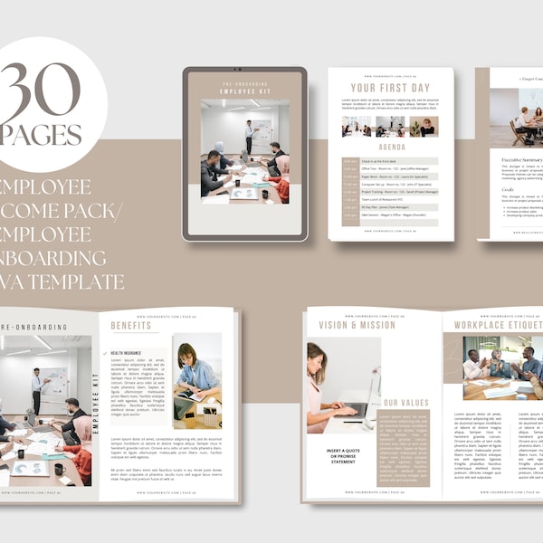 Employee Onboarding Book Template - Etsy