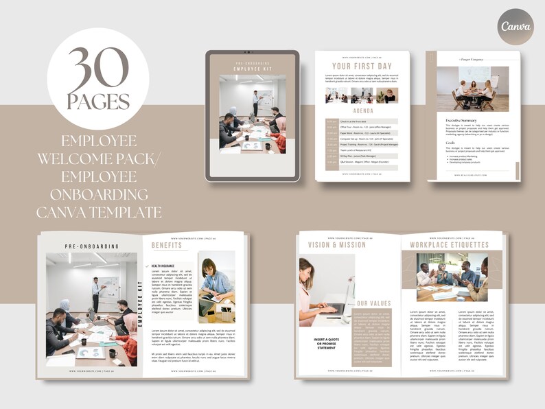 Employee Welcome Pack or Employee Onboarding E-book, Workbook Template ...