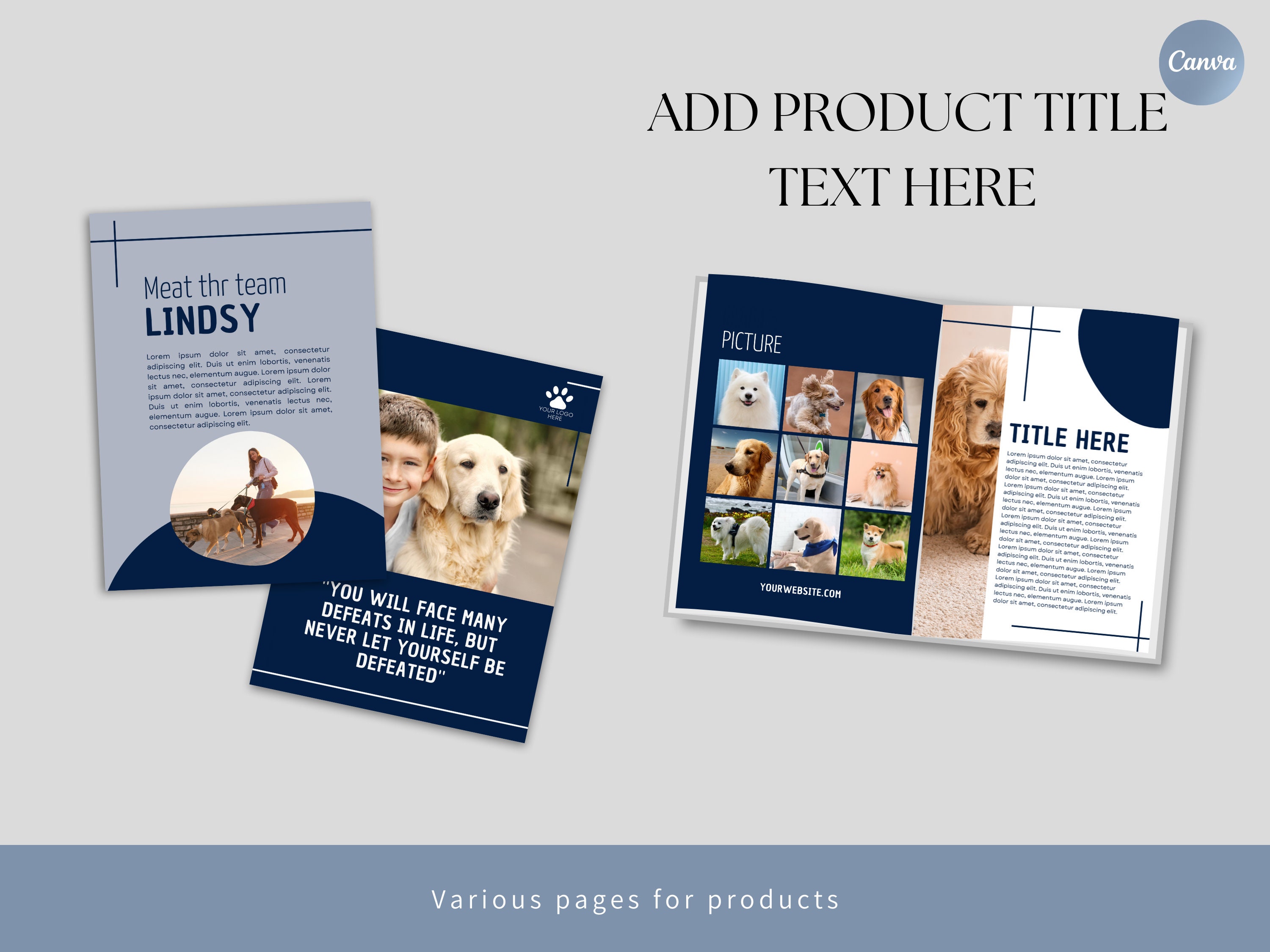 Canva E Book Template for Dog Trainers, Pet Lovers / Pet Magazine ...