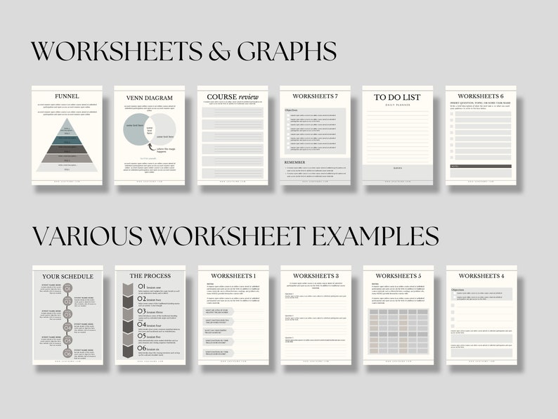 Minimalist Workbook Canva Template, Workbook Template, DIY Canva ...