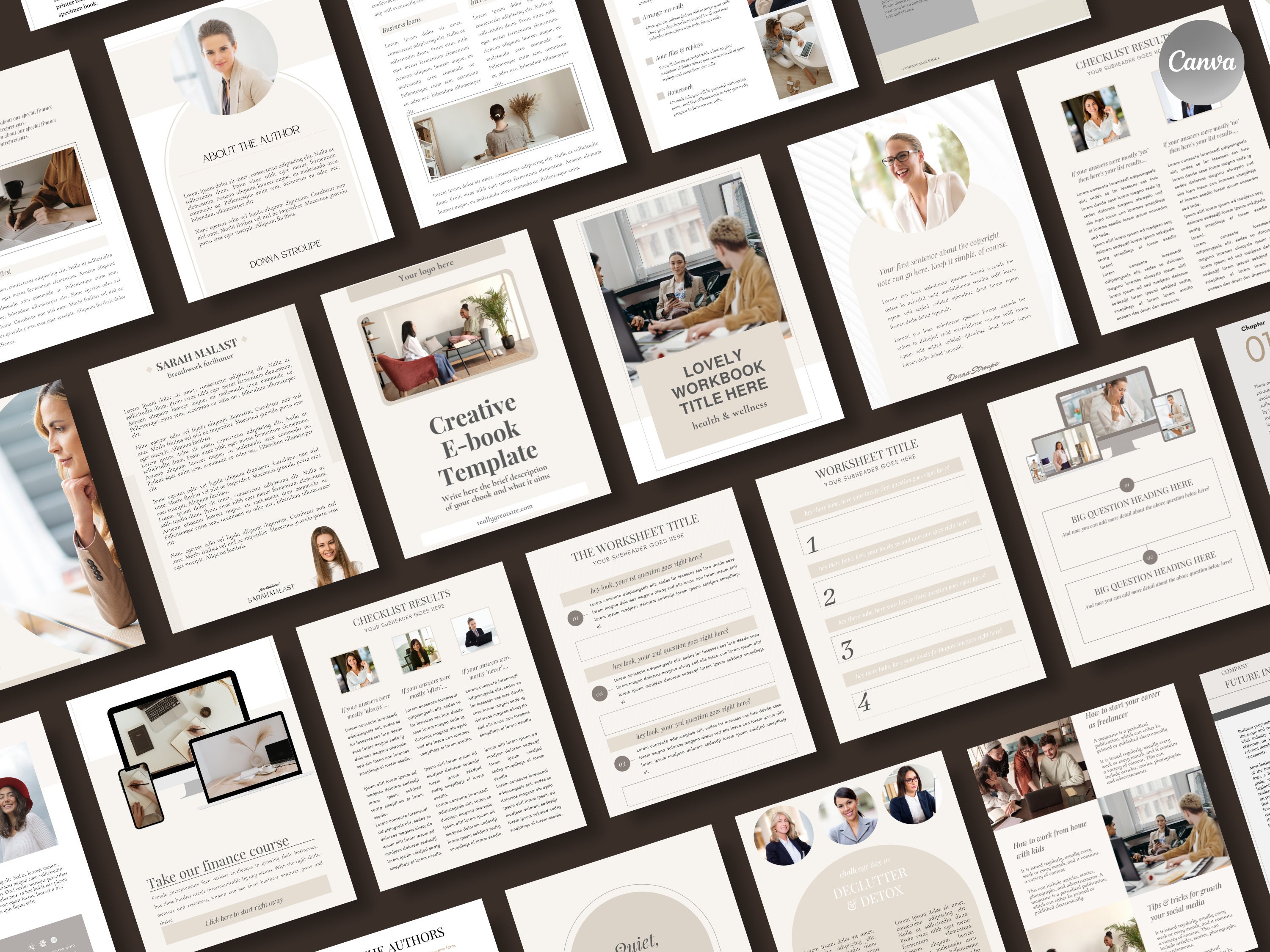 Course Creator Ebook Workbook Template Canva Editable. Ideal for ...