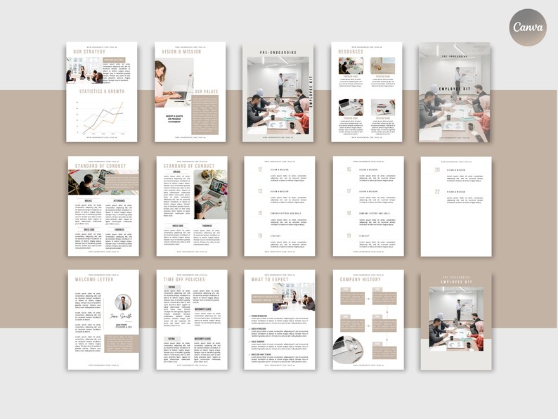 Employee Welcome Pack or Employee Onboarding E-book, Workbook Template ...