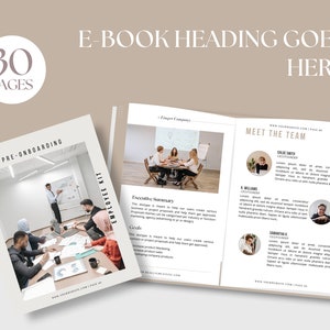 Employee Welcome Pack or Employee Onboarding E-book, Workbook Template ...