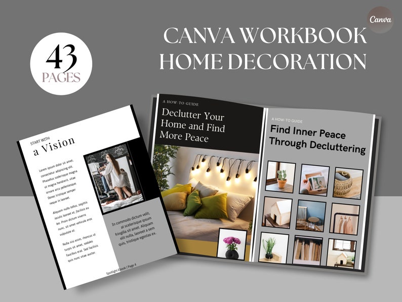 Home Deco Canva Workbook - Etsy