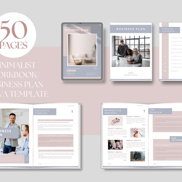 Canva Business Book Template - Etsy
