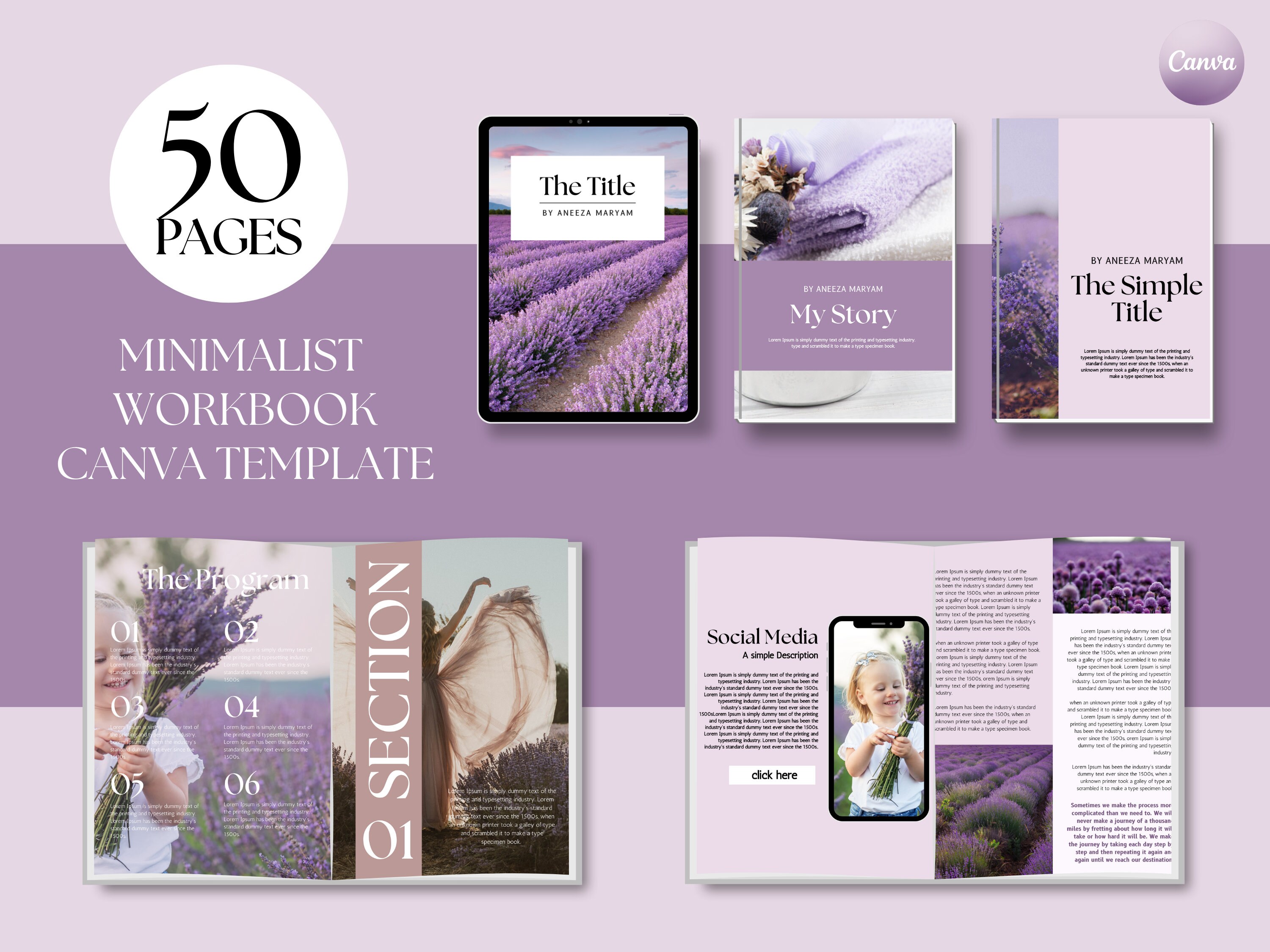 Editable Canva E Book Template, Workbook Template, Lead Magnet Canva Template, Course Workbook ...