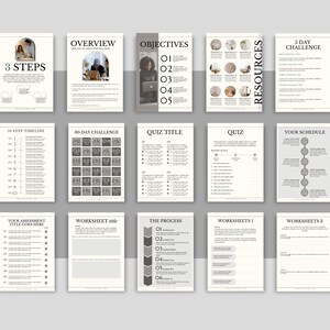 Minimalist Workbook Canva Template, Workbook Template, DIY Canva ...