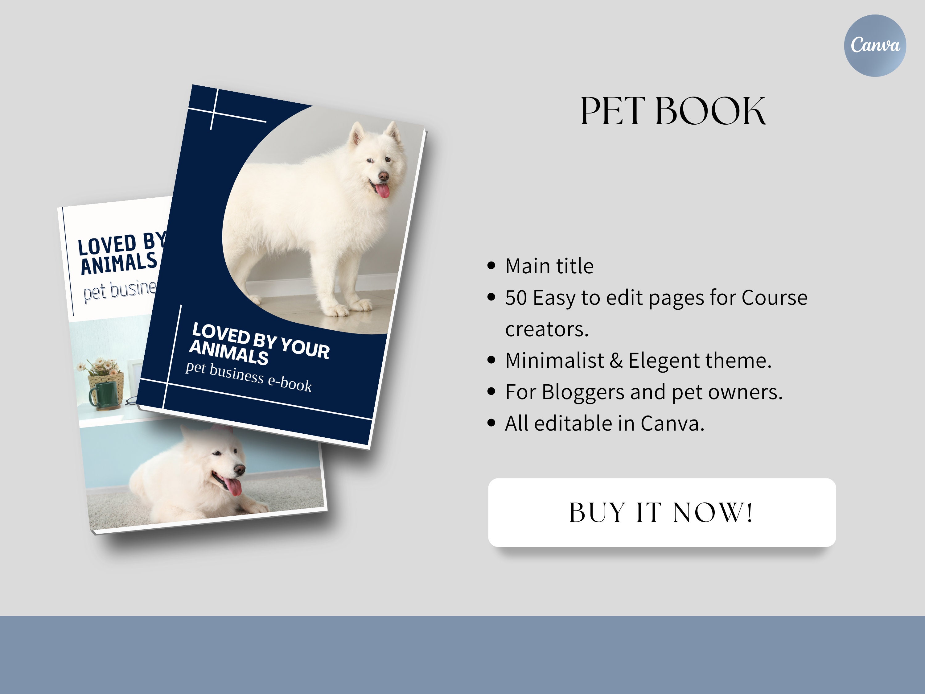 Canva E Book Template for Dog Trainers, Pet Lovers / Pet Magazine ...