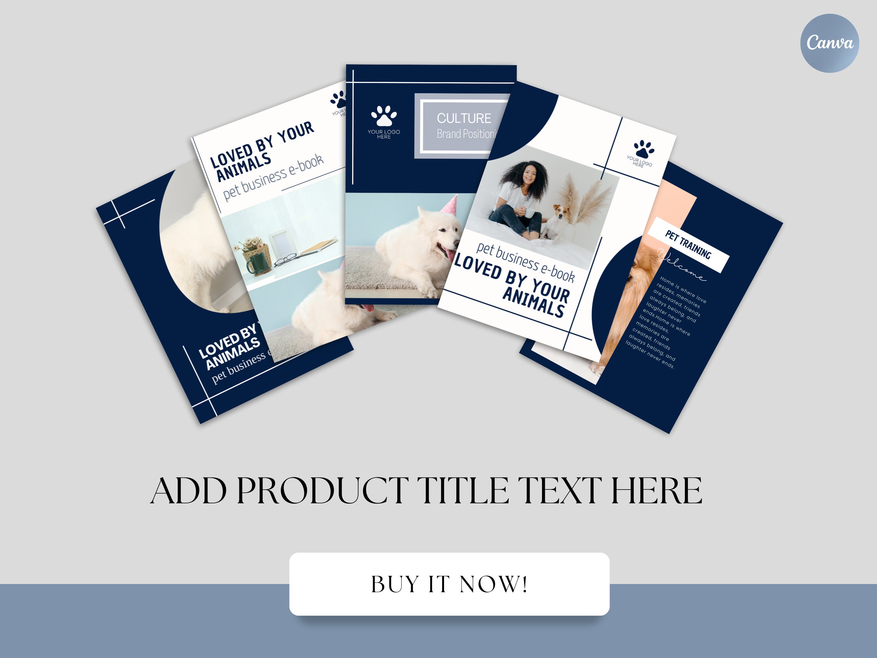 Canva E Book Template for Dog Trainers, Pet Lovers / Pet Magazine ...