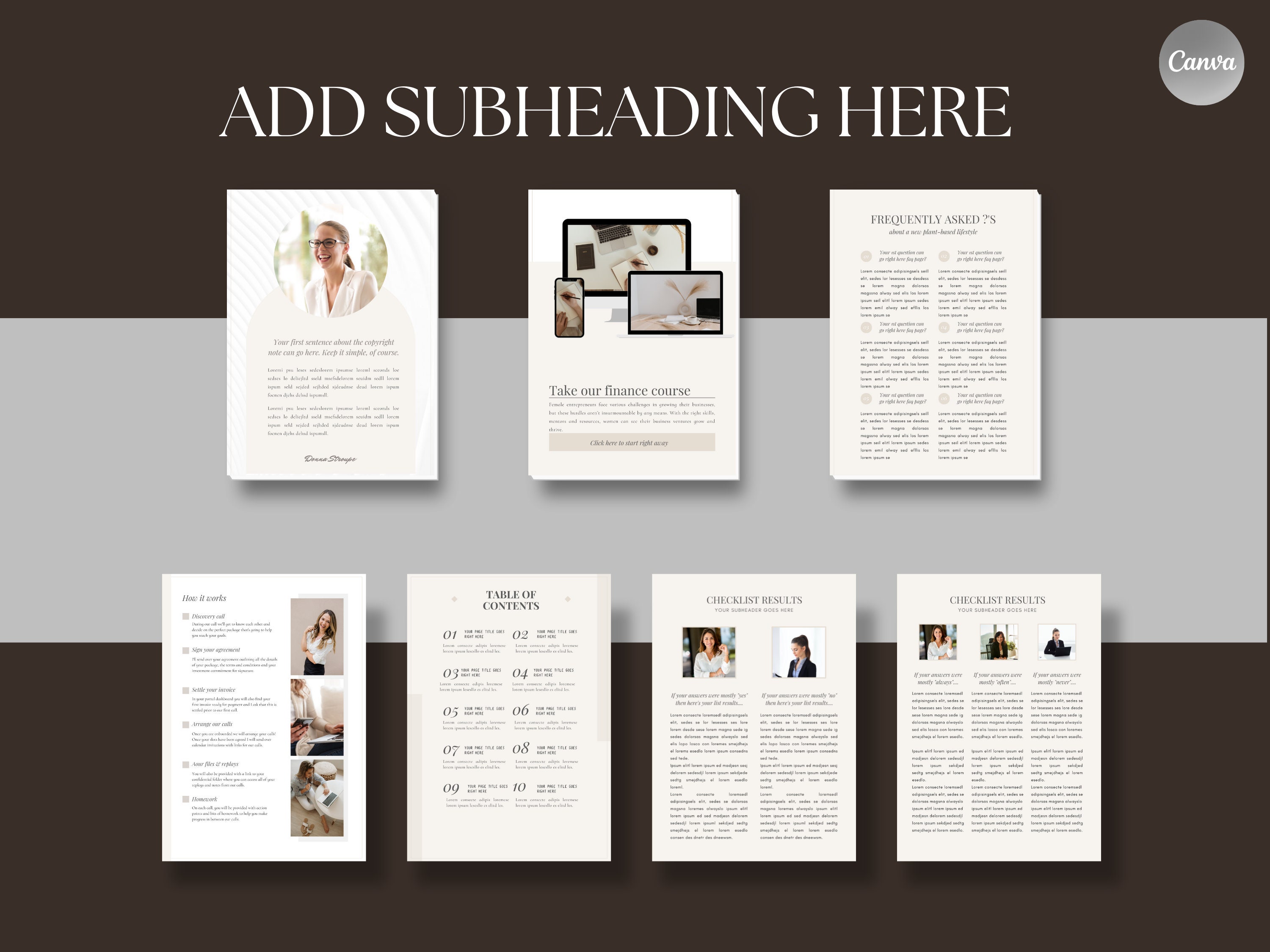 Course Creator Ebook Workbook Template Canva Editable. Ideal for ...