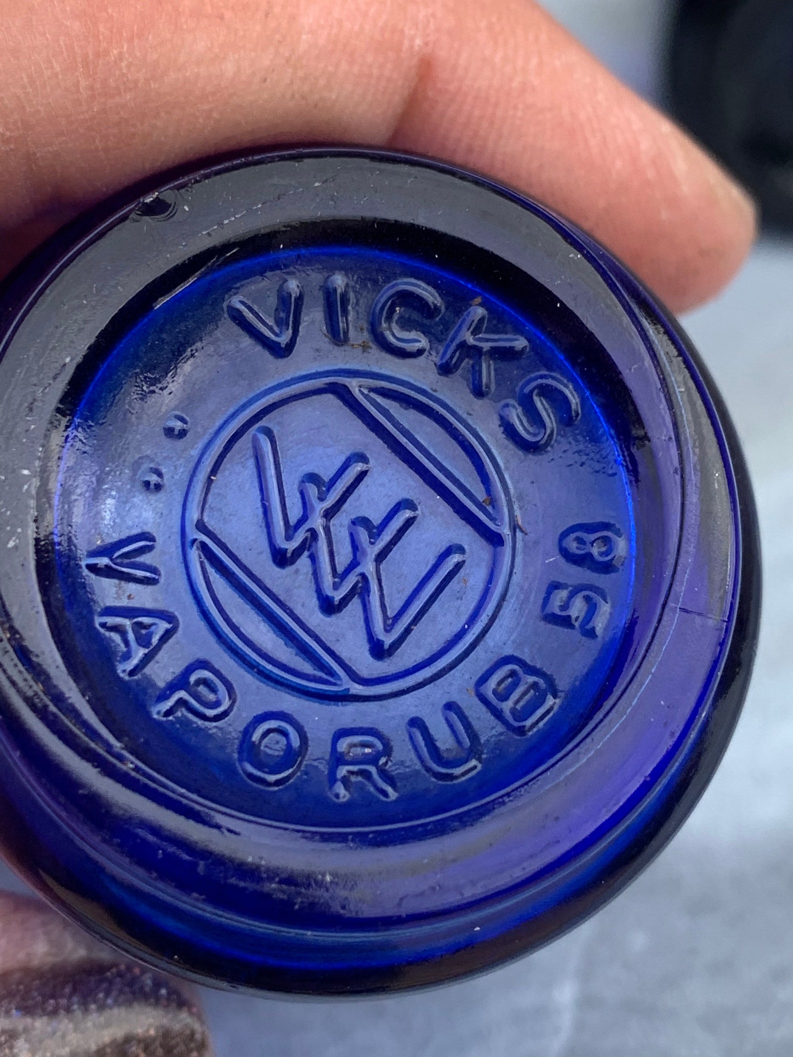 Vintage Vicks Vaporub Cobalt Glass Jars - 2 Total - Etsy