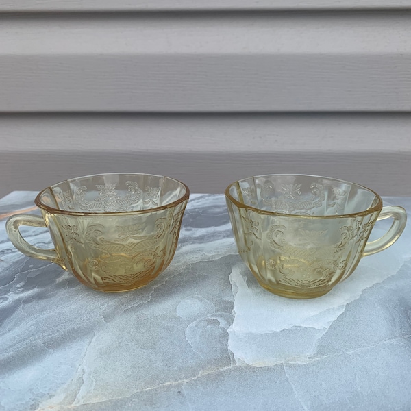 Madrid Pattern Amber Depression Federal Glass Etsy