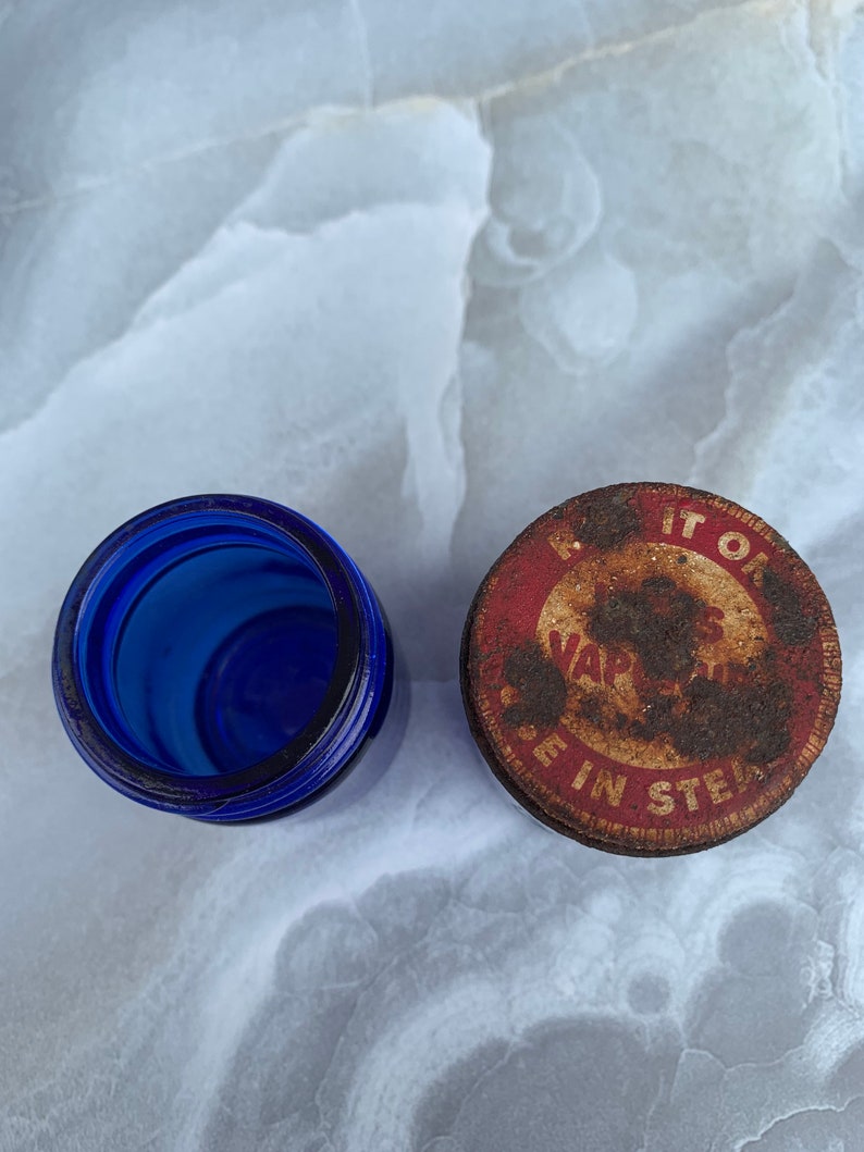Vintage Vicks Vaporub Cobalt Glass Jars - 2 Total - Etsy