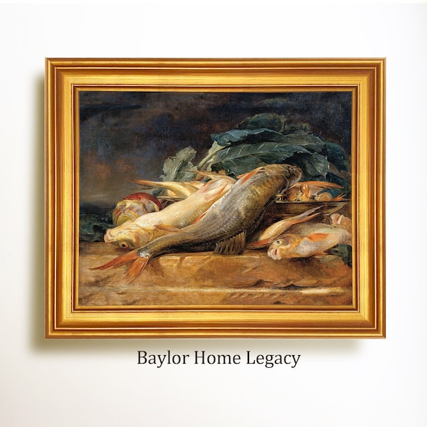 Fish Oil Painting - Etsy