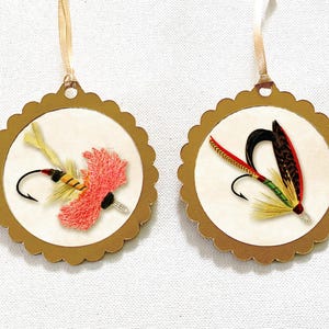 Set of 12 Handmade Fishing Flies Ornaments for Tree, Unique Rustic ...