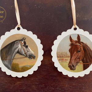 Set of 10 Handmade Horse Christmas Ornaments for Tree, Handmade Unique ...