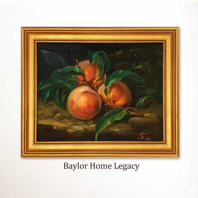 Antique Peach Picture - Etsy