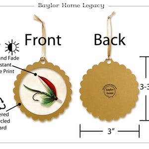 Set of 12 Handmade Fishing Flies Ornaments for Tree, Unique Rustic ...