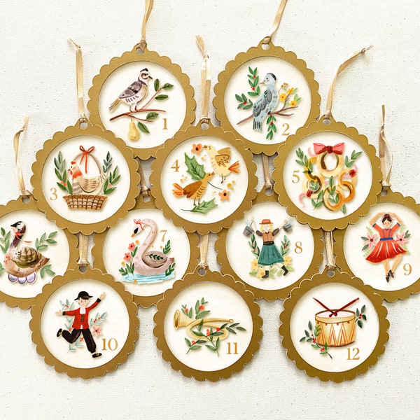 12 Days of Christmas Ornaments - Etsy