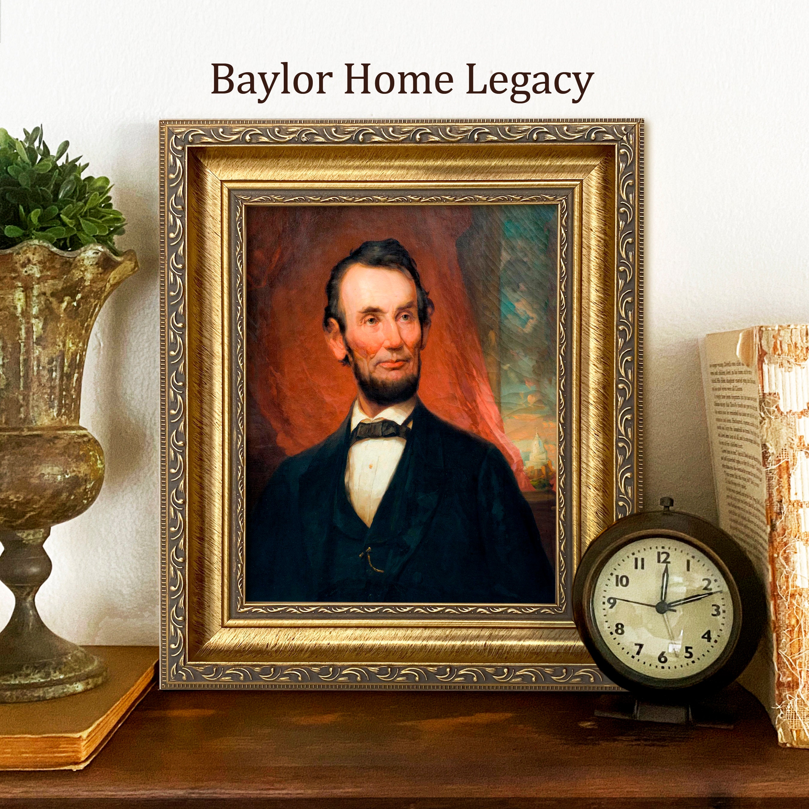 Framed Portrait of President Abraham Lincoln Oil Painting Print on ...