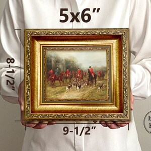 Framed Fox Hunting Painting, Foxhunting Oil Painting Print on Canvas, English Fox Hunt Scene for ...