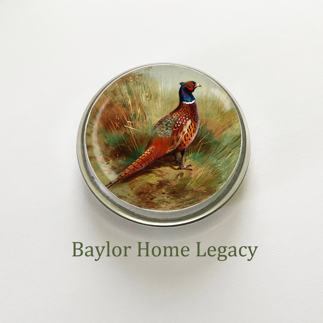 Pheasent Paperweight American Made Crystal, Glass Dome Pheasant Photo ...