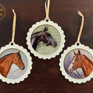 Set of 10 Handmade Horse Christmas Ornaments for Tree, Handmade Unique ...