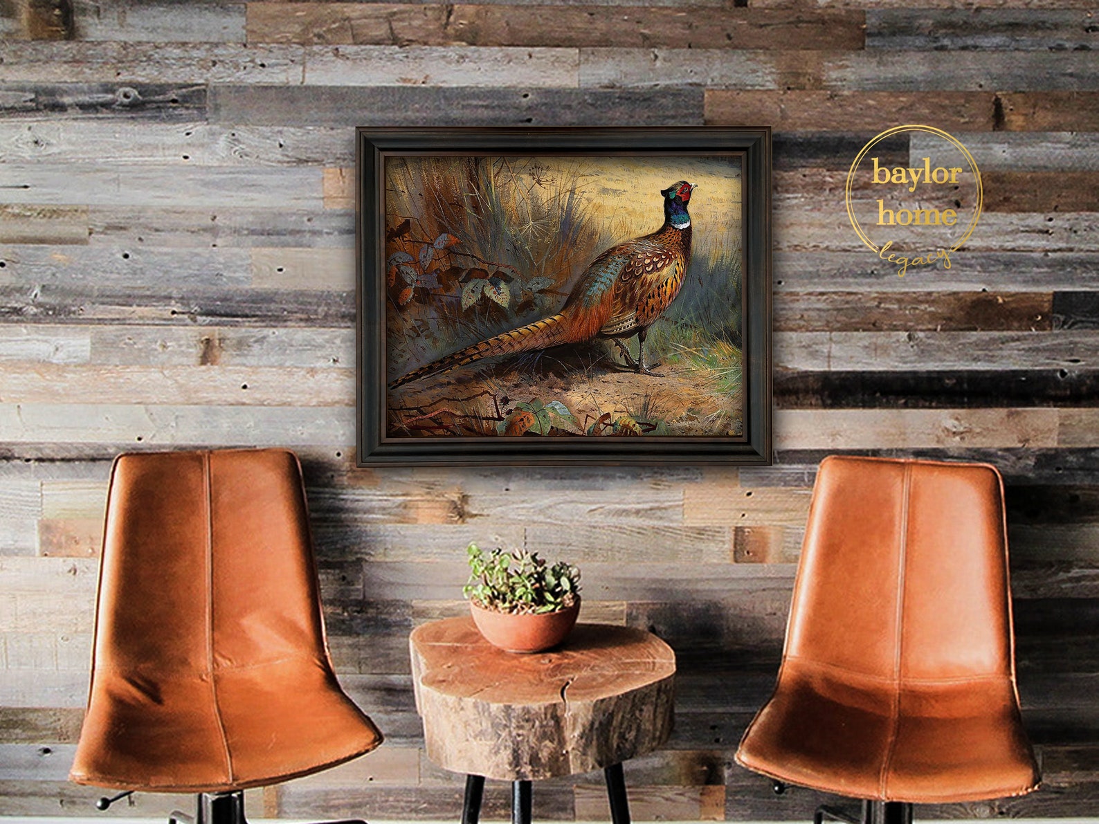 Framed Ring-neck Pheasant in Landscape Ringneck Pheasant Oil - Etsy