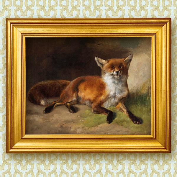 Vintage Fox Painting - Etsy