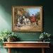 Framed Fox Hunting Painting, Foxhunting Oil Painting Print on Canvas, English Fox Hunt Scene for ...