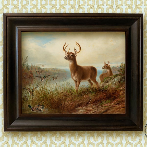 Vintage Buck Painting - Etsy