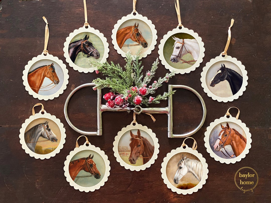 Set of 10 Handmade Horse Christmas Ornaments for Tree, Handmade Unique ...