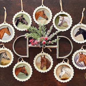 Set of 10 Handmade Horse Christmas Ornaments for Tree, Handmade Unique ...