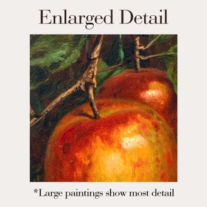 Framed Still Life of Apples Oil Painting Print on Canvas, Vintage Apple ...