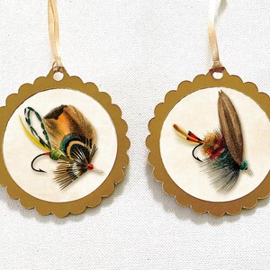 Set of 12 Handmade Fishing Flies Ornaments for Tree, Unique Rustic ...